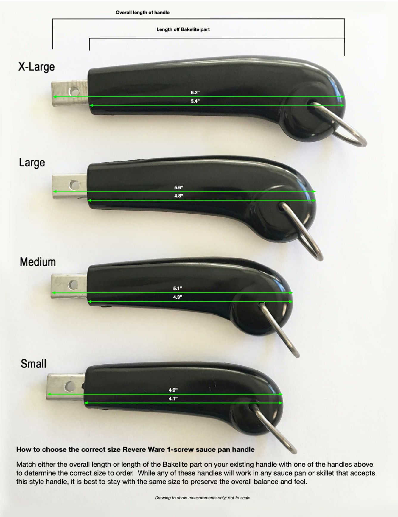 Small 1-screw pan handle