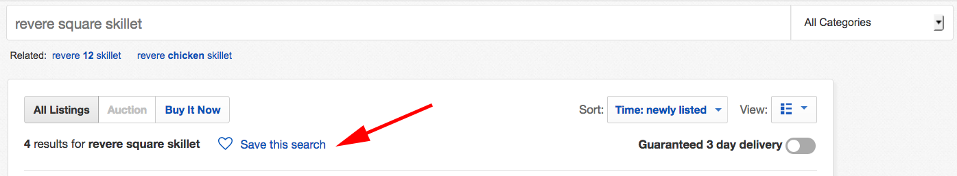 Using eBay saved searches to find rare items or get a deal - Revere ...
