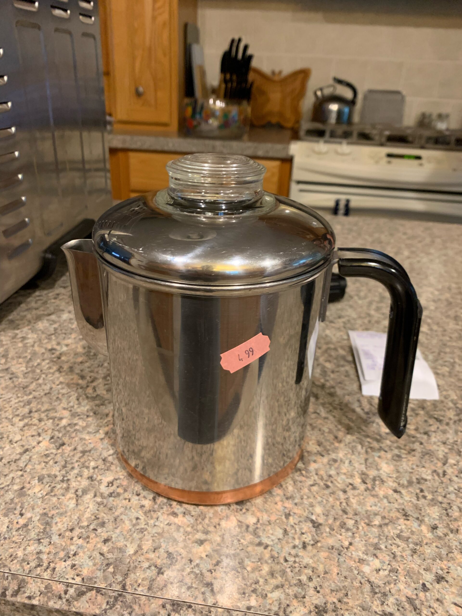 Interesting percolator with some differences, possibly sales sample ...
